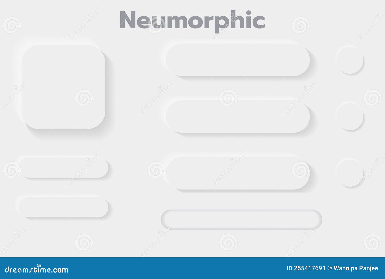 Neumorphism-Soft-Ui-Design stock illustration. Illustration of writing ...