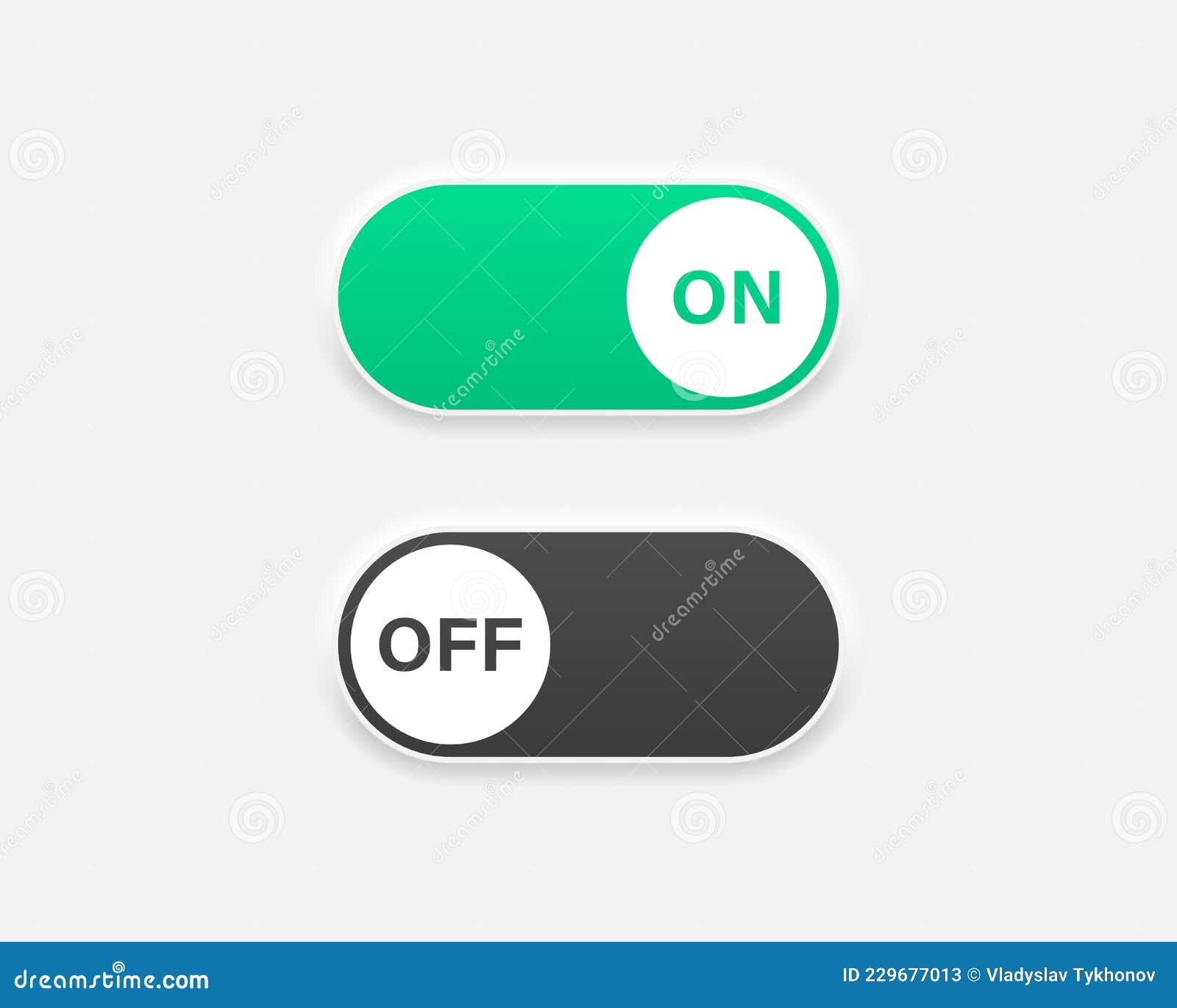 Neumorphism Switch on and Off Icons. on and Off Slide Buttons. Devices ...