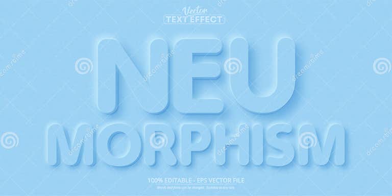 Neumorphism Text, New Design Trend Style Editable Text Effect Stock ...
