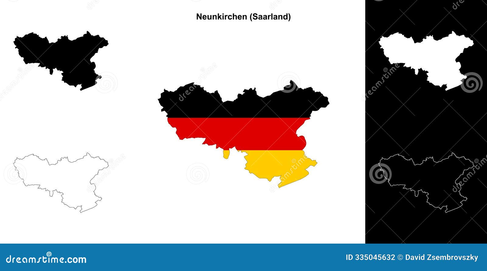 Neunkirchen outline map stock illustration. Illustration of germany ...