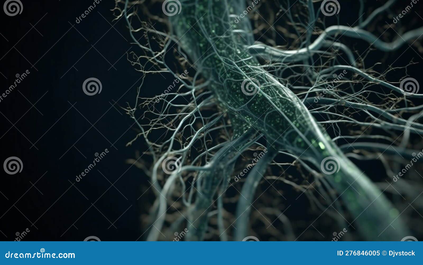 Neural Communication Synapses Connect Nerve Cells In Brain Generated By