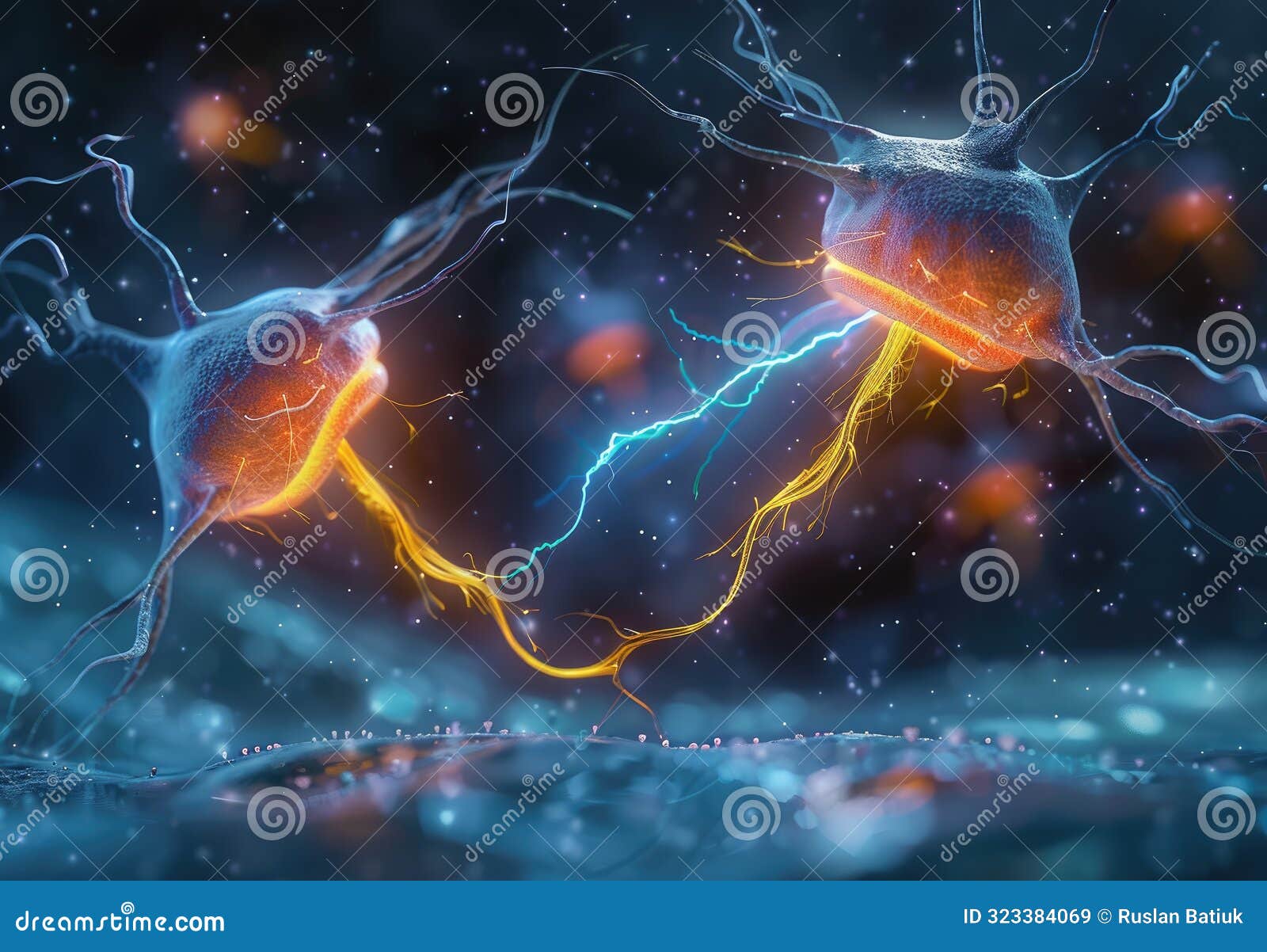Neural Connection: Nerve Synapse - Intricate Junction Where Nerve Cells ...