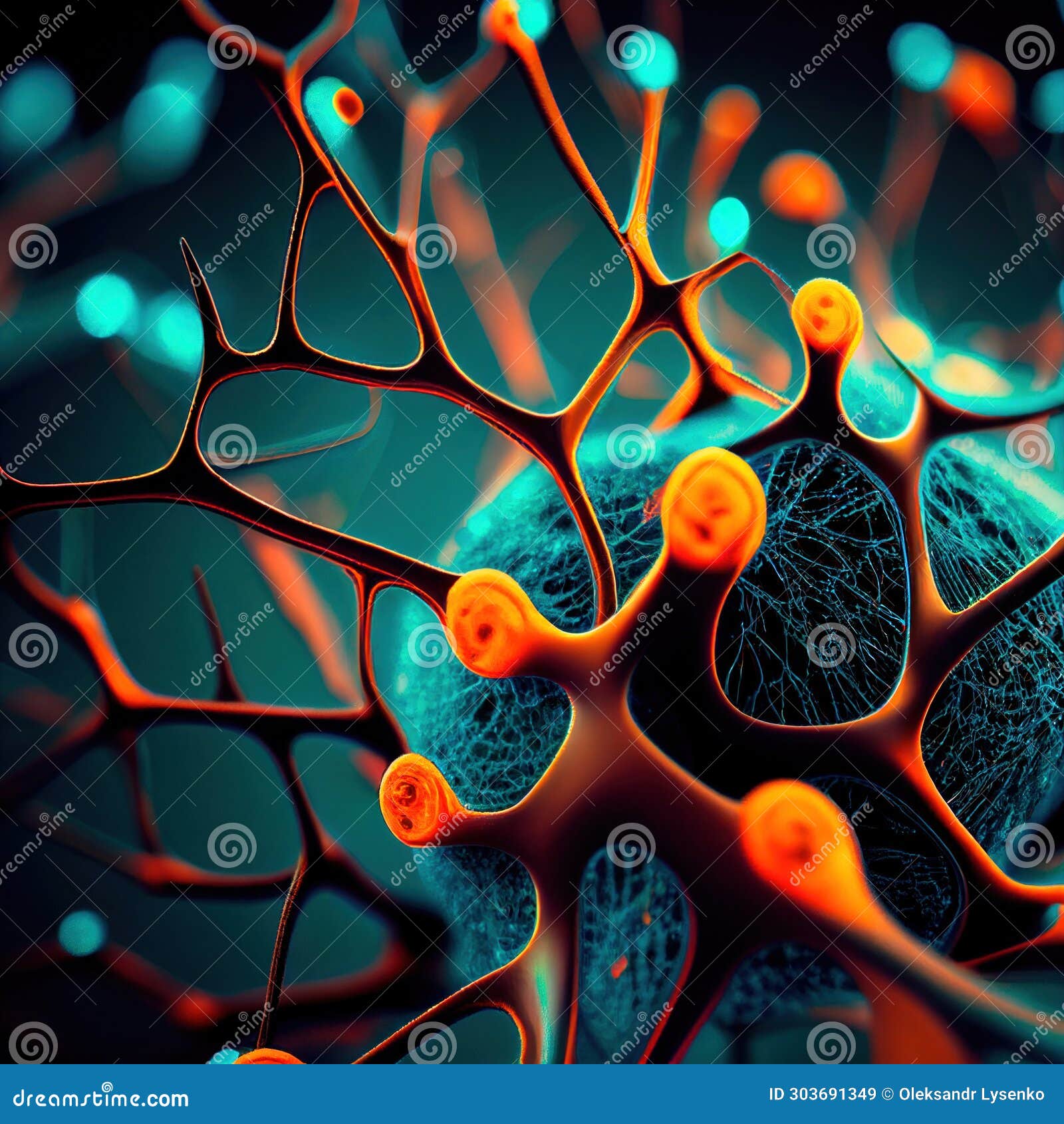 Neural Connections of the Brain Stock Illustration - Illustration of ...