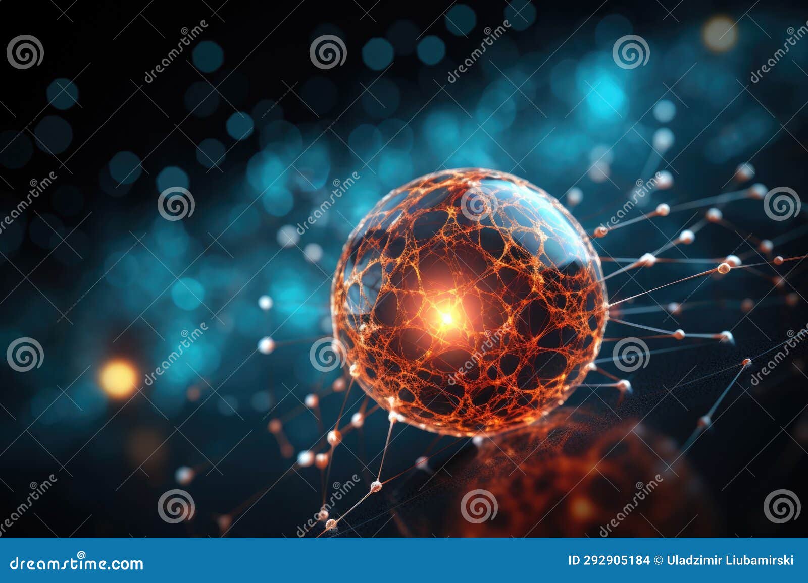 Neural Connections Enclosed in a Ball. Future Technologies. Magic Ball ...