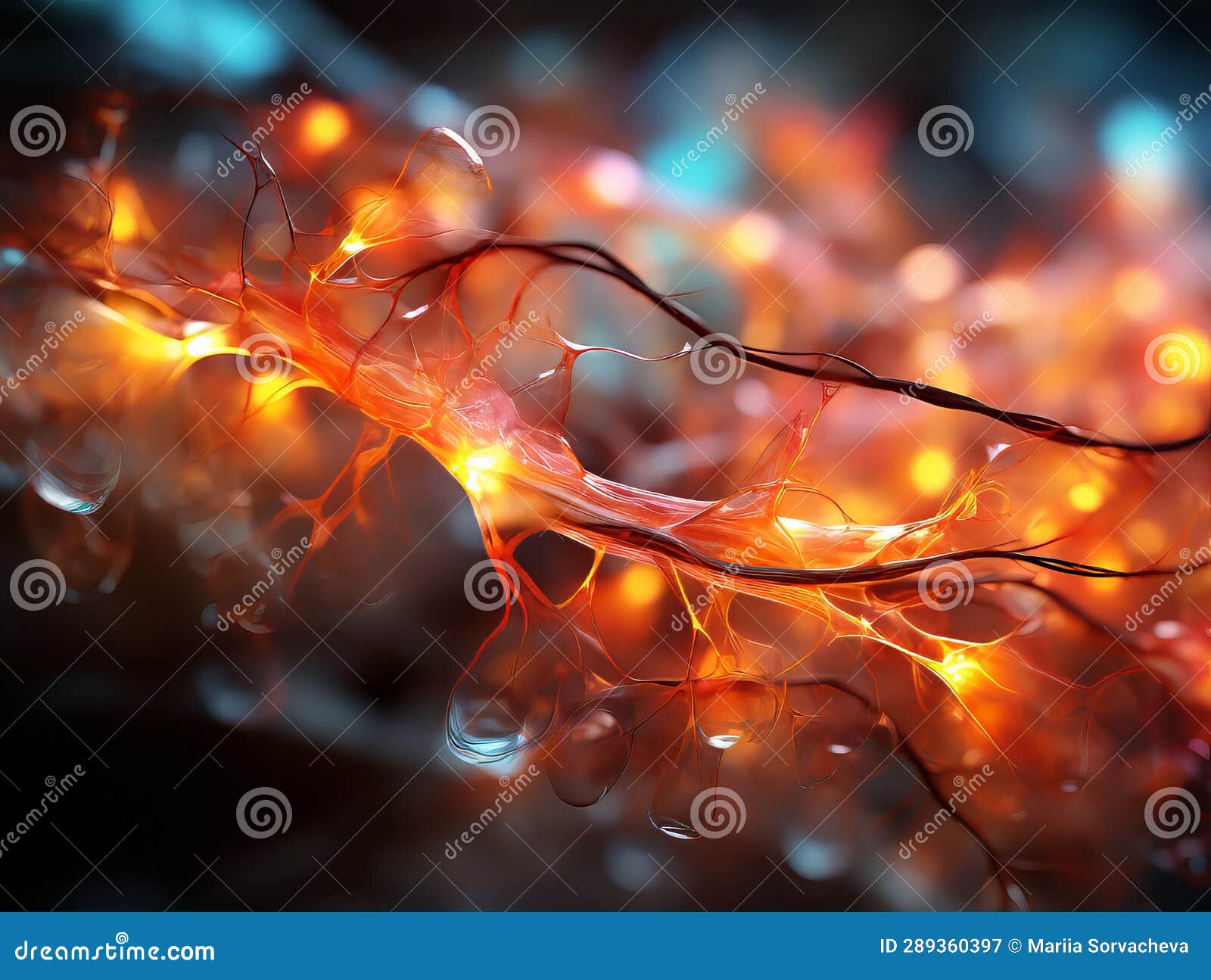 Neural Connections, Illustration - the Work of Nerve Endings in the ...