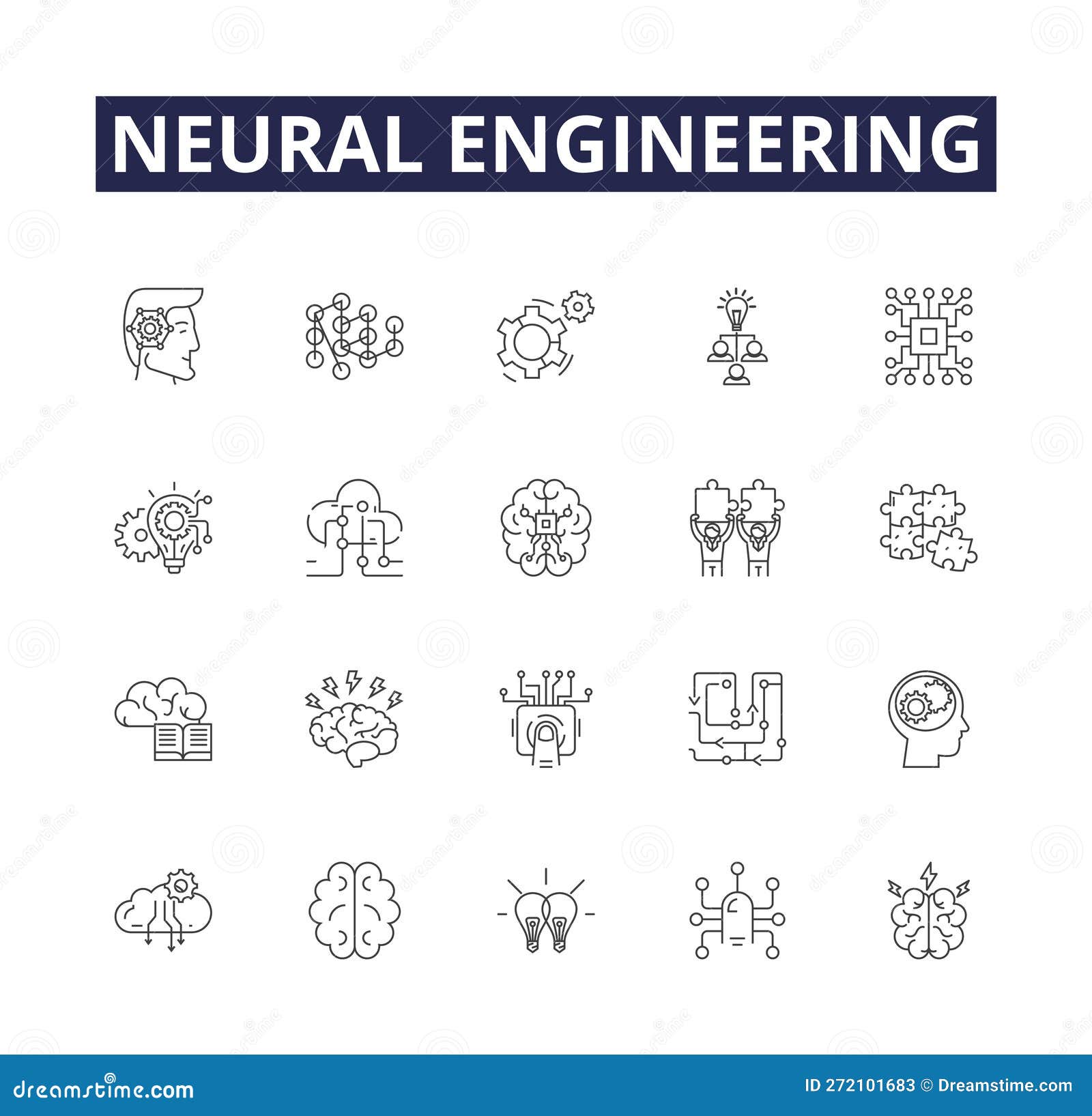 Neural Engineering Cartoon Vector | CartoonDealer.com #100382987