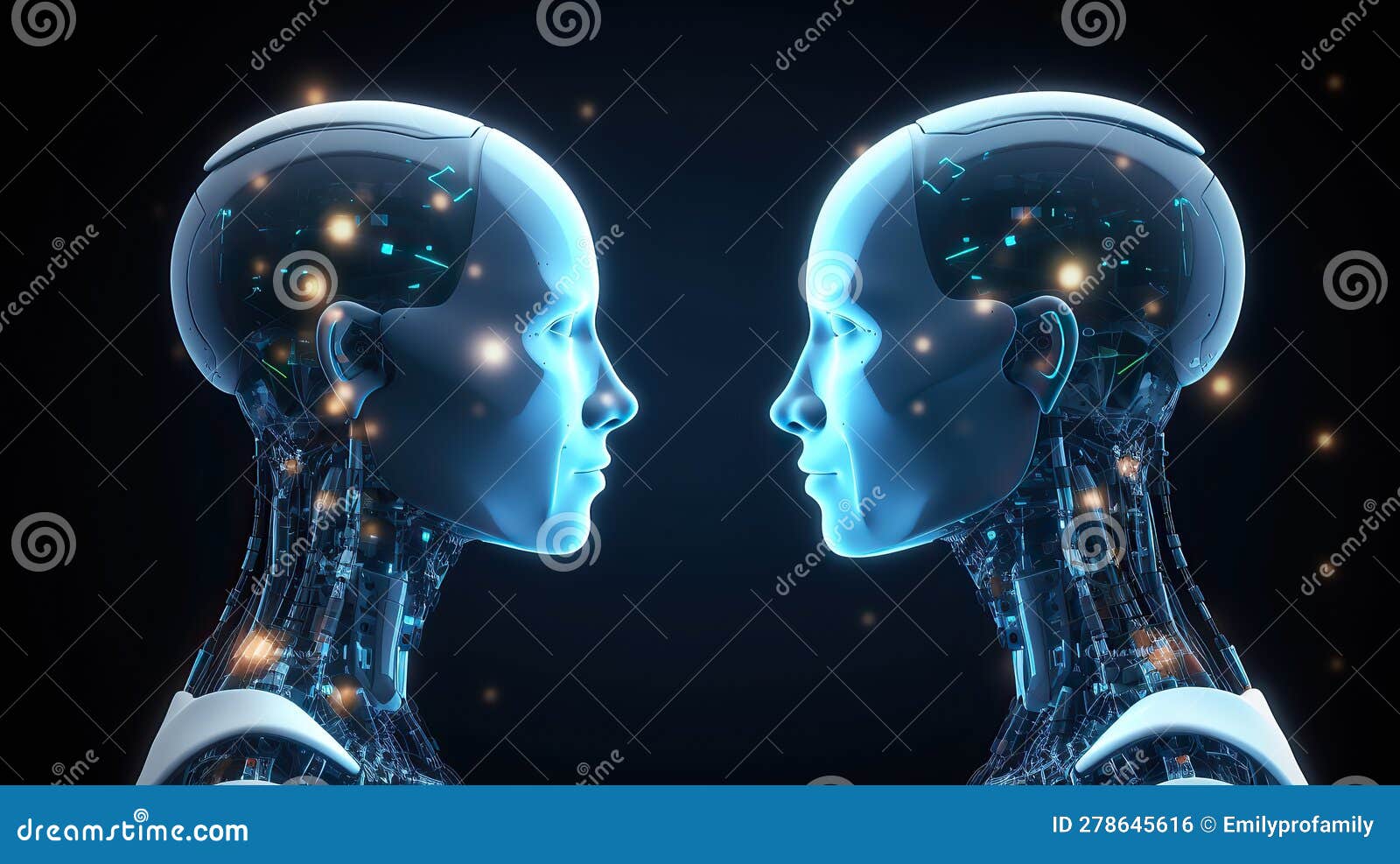 AI-rendered Profile Of Conversational AI Robot In The Language ...