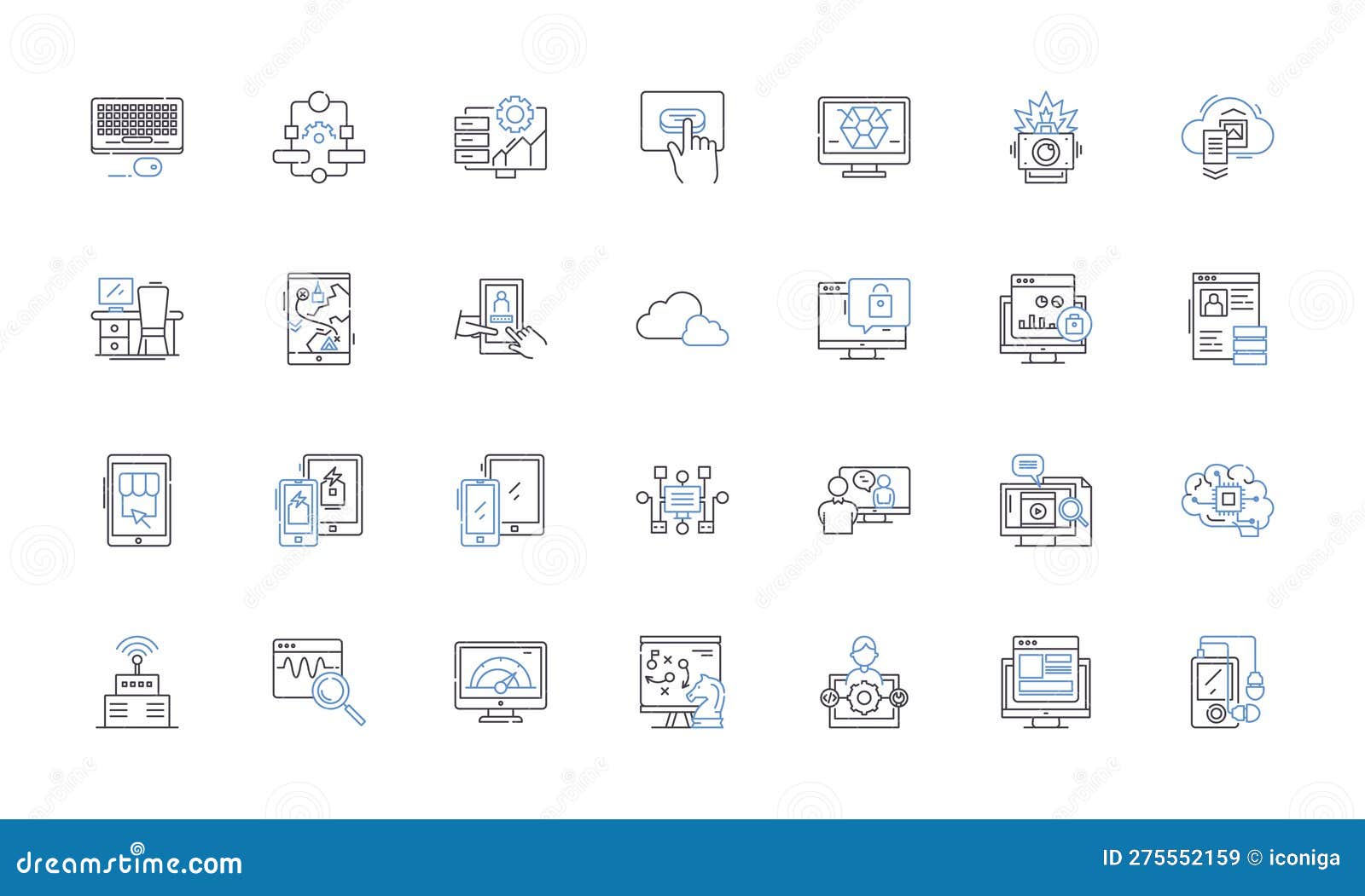Neural Nerks Line Icons Collection. Artificial, Intelligence, Machine ...