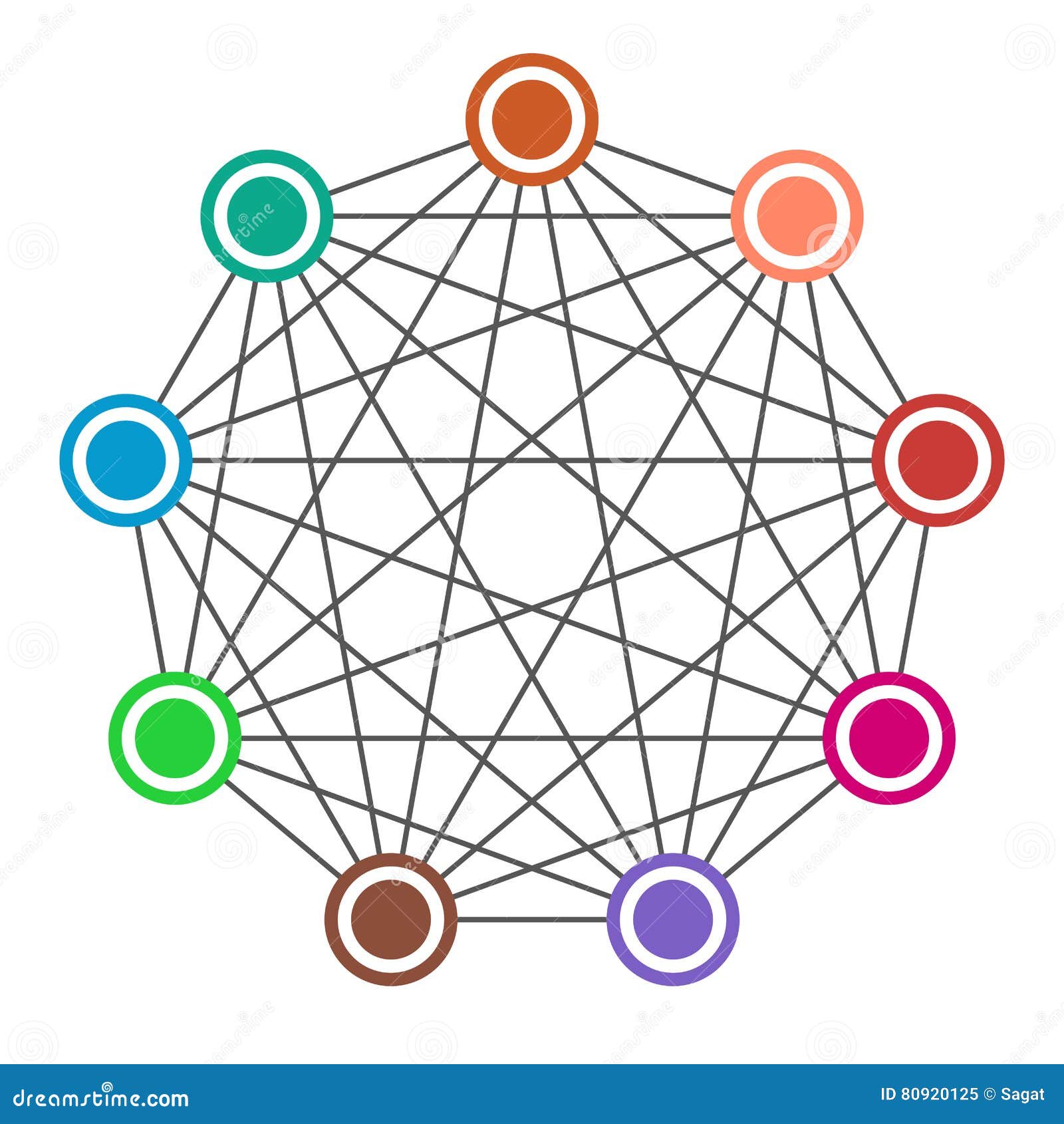 Neuron Network Example Diagram, Vector Illustration | CartoonDealer.com ...