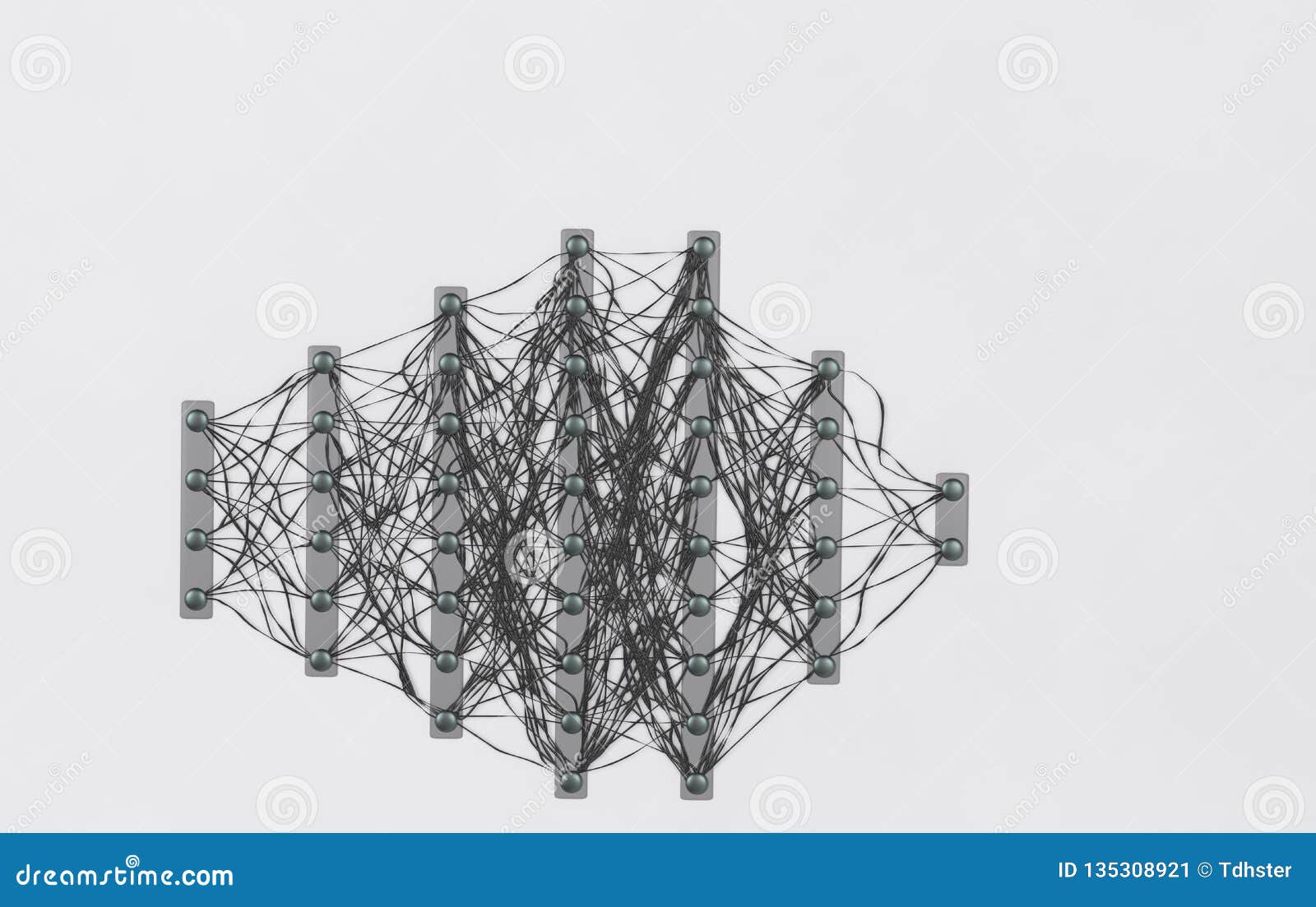 Neural Net. Neuron Network. Deep Learning. Cognitive Technology Concept ...