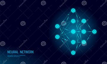 Neural Net. Neuron Network. Deep Learning. Cognitive Technology Concept Stock Vector ...