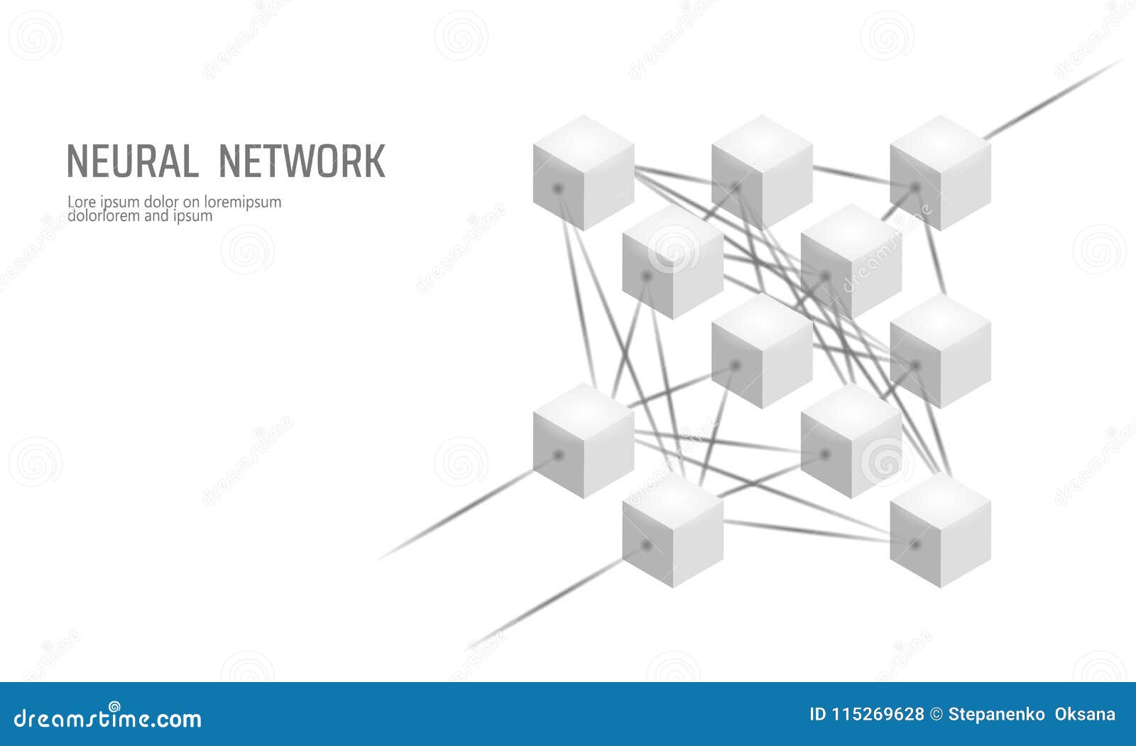 Neural Net. Neuron Network. Deep Learning. Cognitive Technology Concept ...