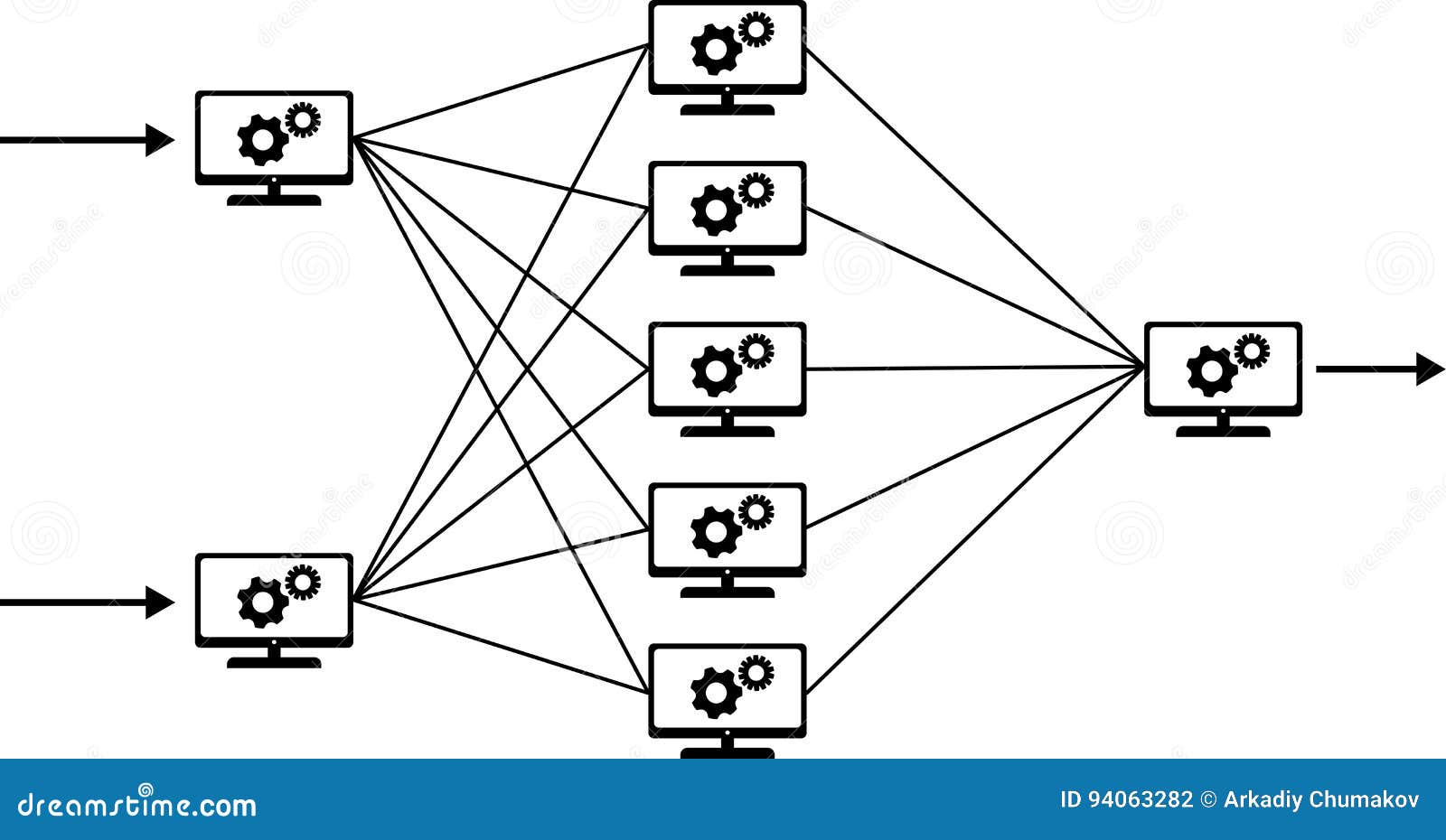 Neural net. Neuron network stock vector. Illustration of graph - 94063282
