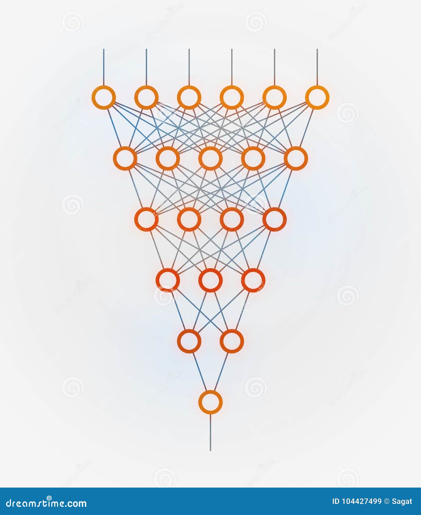 Neural net. Neuron network stock vector. Illustration of graph - 104427499