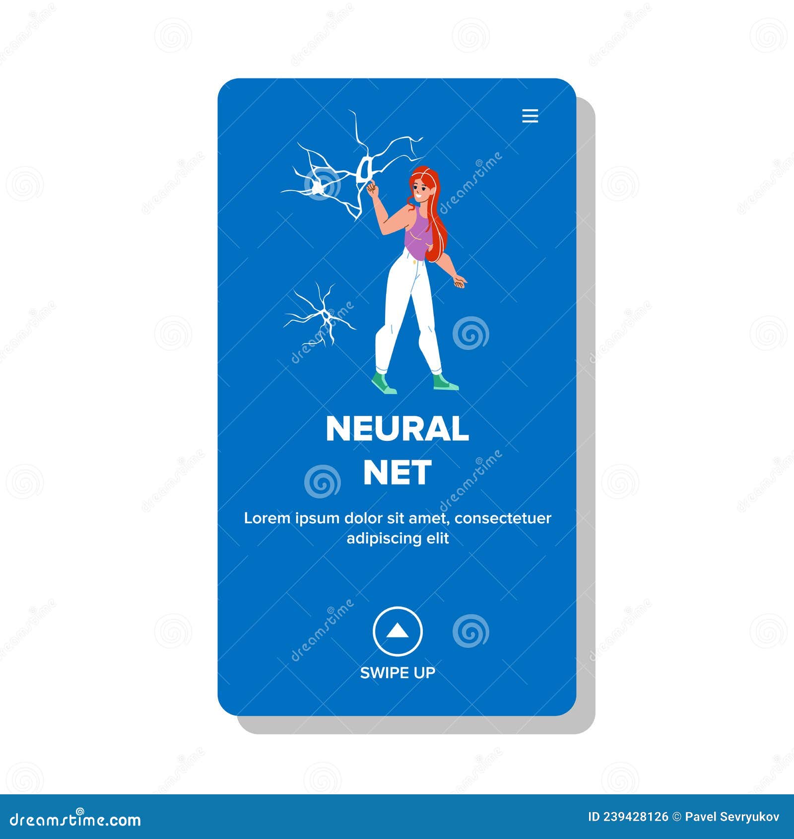 Neural net vector stock vector. Illustration of graph - 239428126