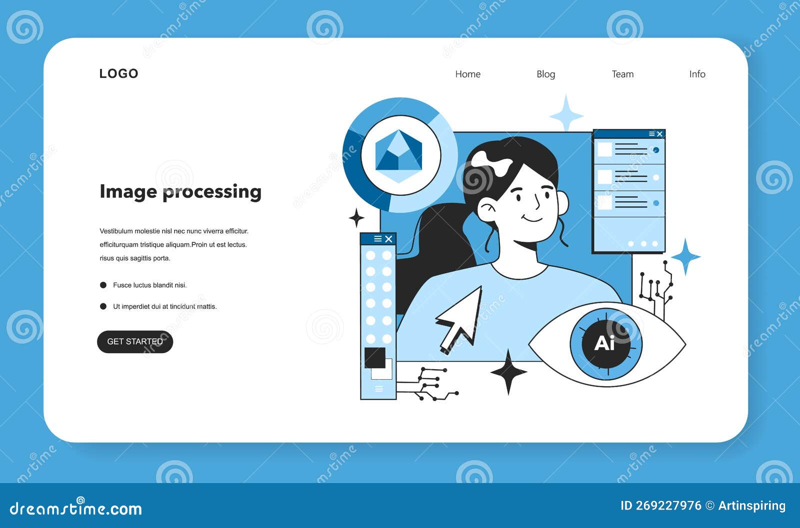 Neural Network Abilities Self Learning Computing System Processing Stock Vector Illustration