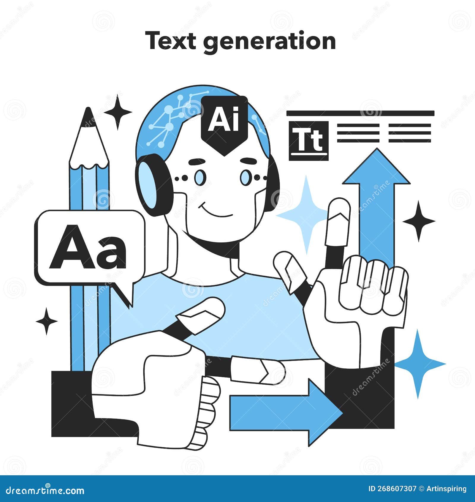 Neural Network Abilities. Self-learning Computing System Processing Stock Vector - Illustration ...