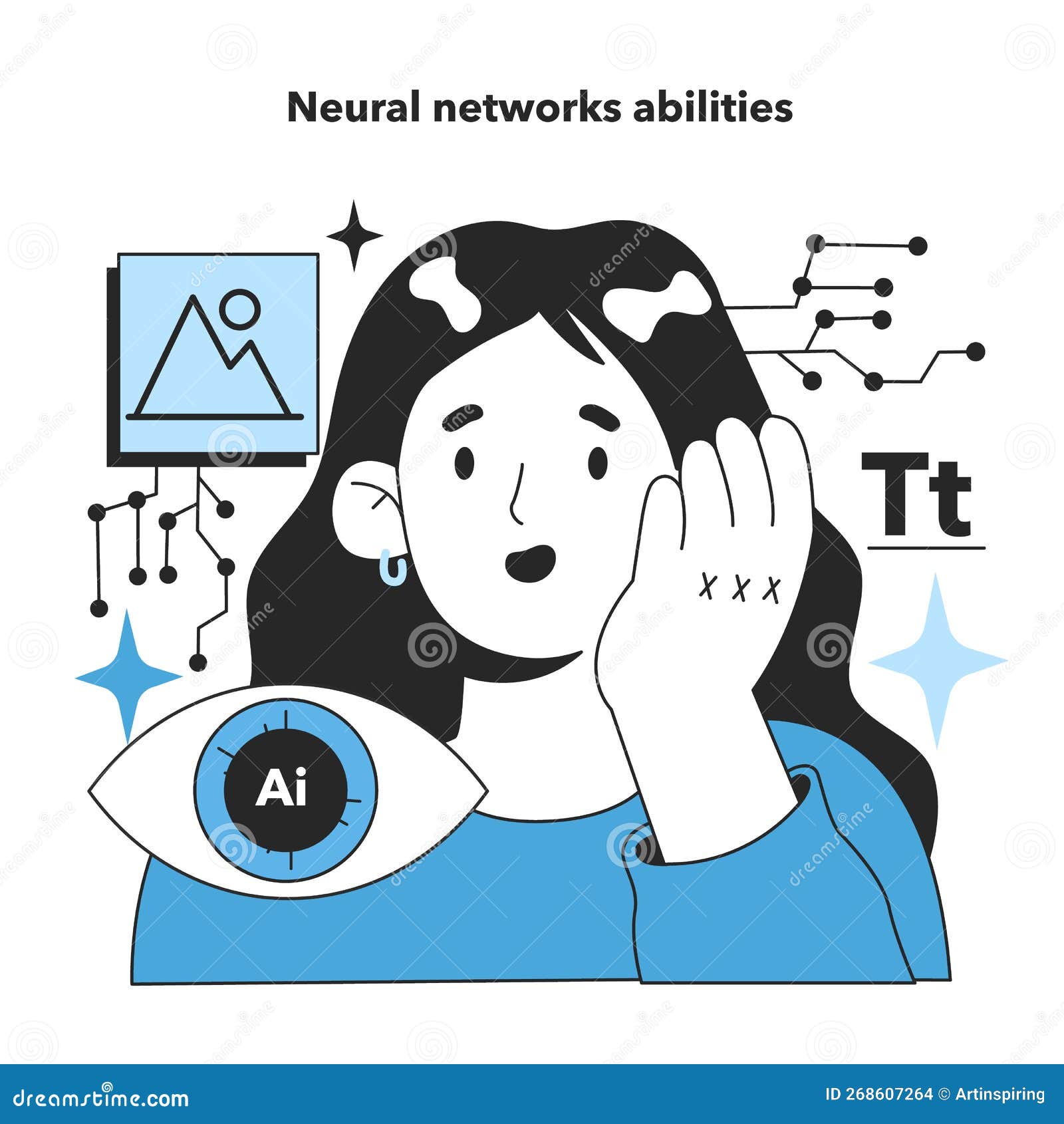 Neural Network Abilities. Self-learning Computing System Processing Stock Vector - Illustration ...