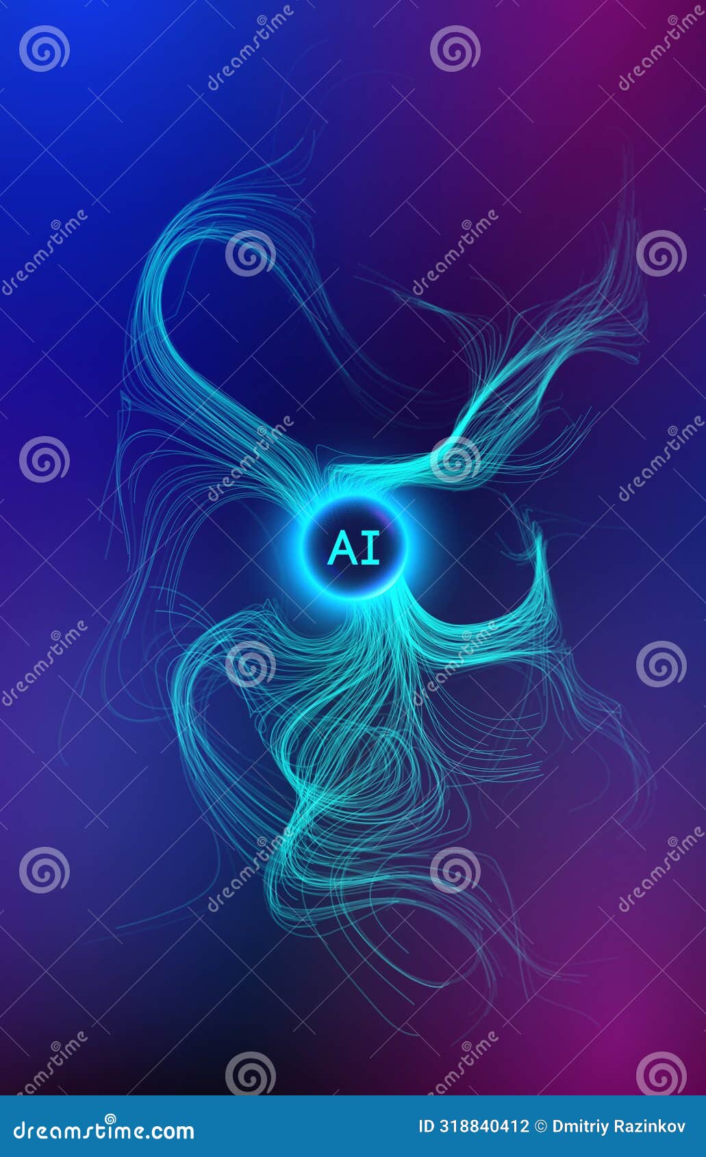 Neural Network Abstract Digital Background Technology Background Data Science Stock Vector