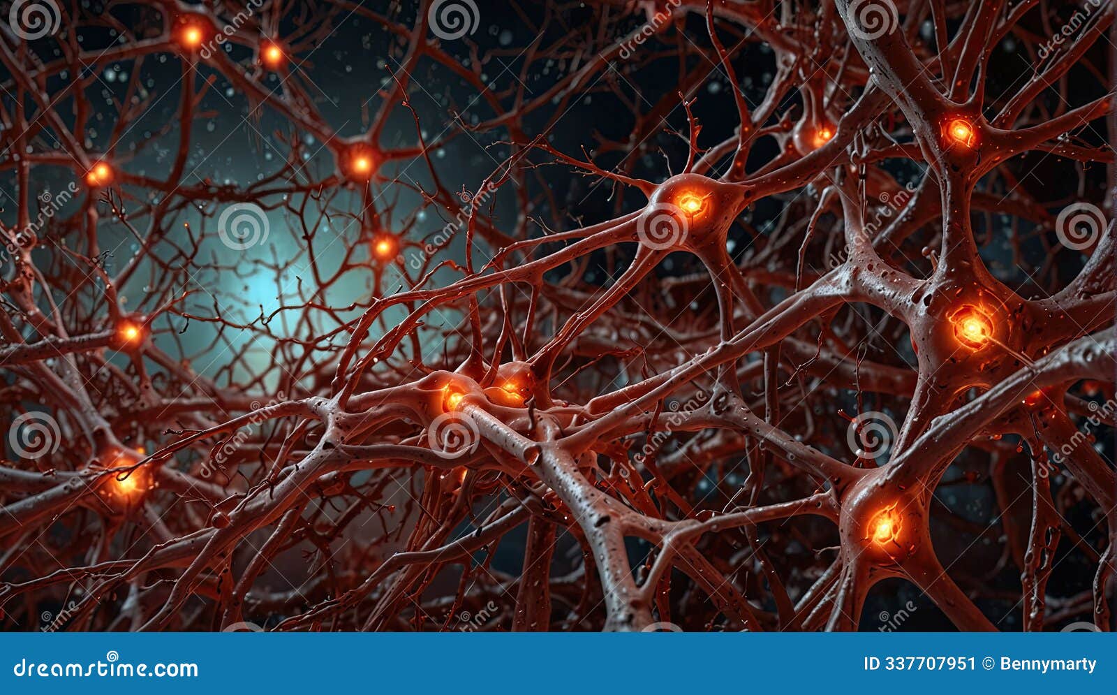 Neural Network Activity Concept Stock Illustration - Illustration of ...