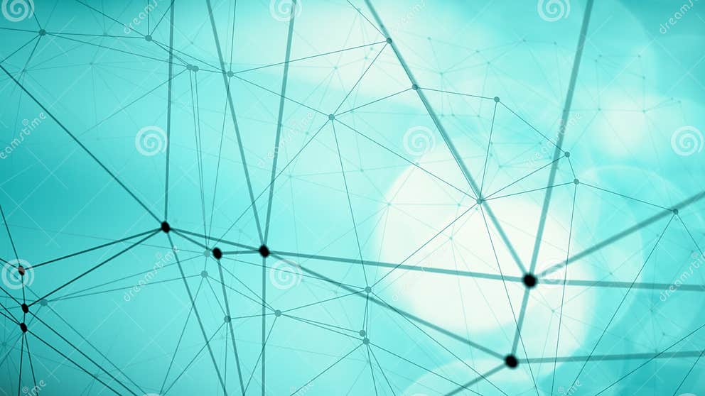 Neural Network Algorithm Geometric Random Size Shapes, Technological Layout Stock Illustration ...