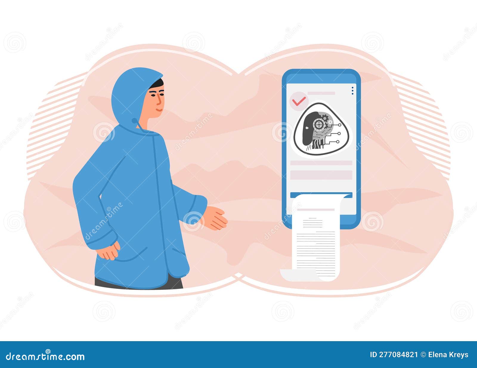 Neural Network Artificial Intelligence Bot People Stock Vector ...