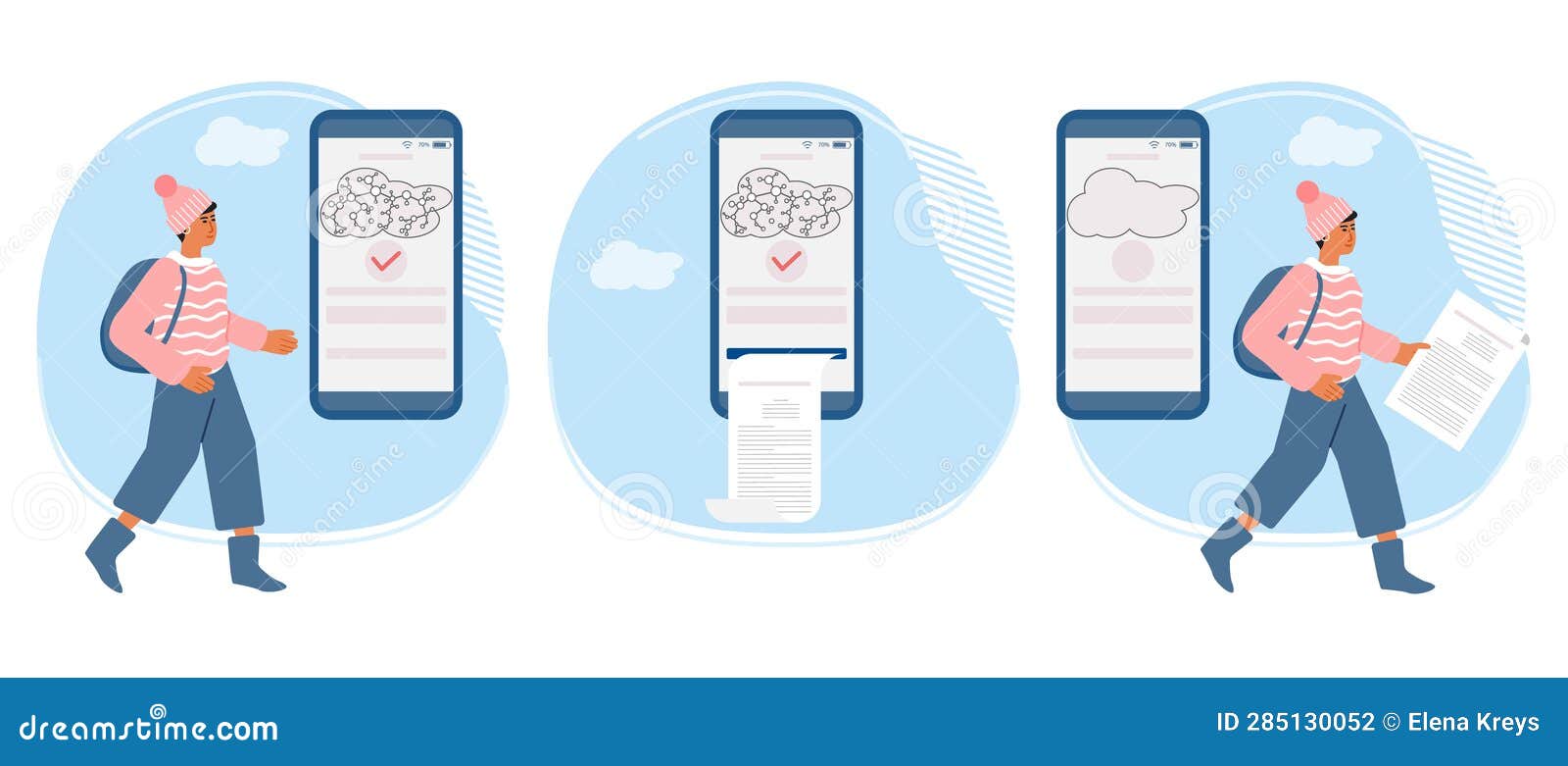 Neural Network Artificial Intelligence Bot People Stock Illustration ...