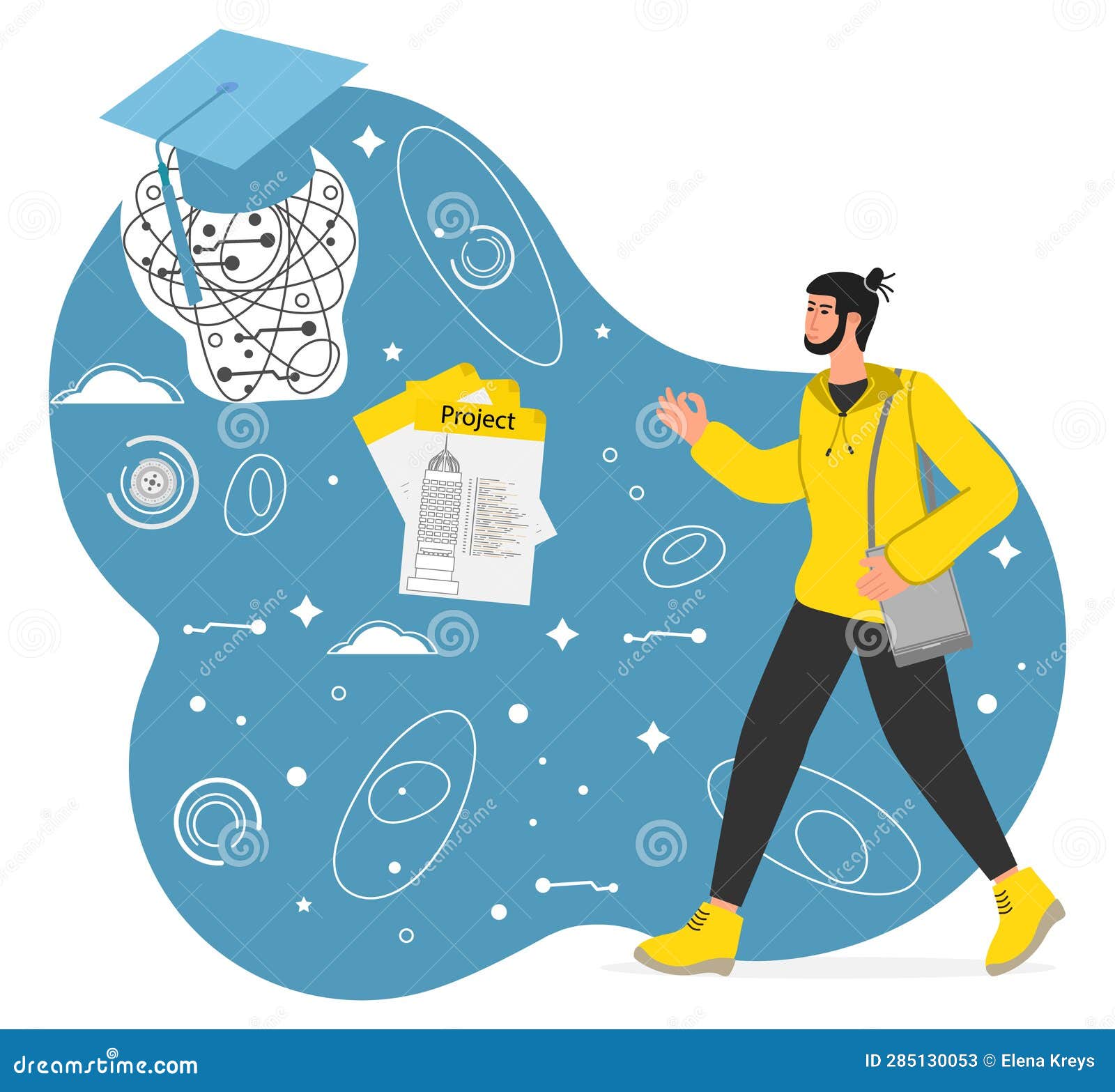 Neural Network Artificial Intelligence Bot People Stock Illustration ...