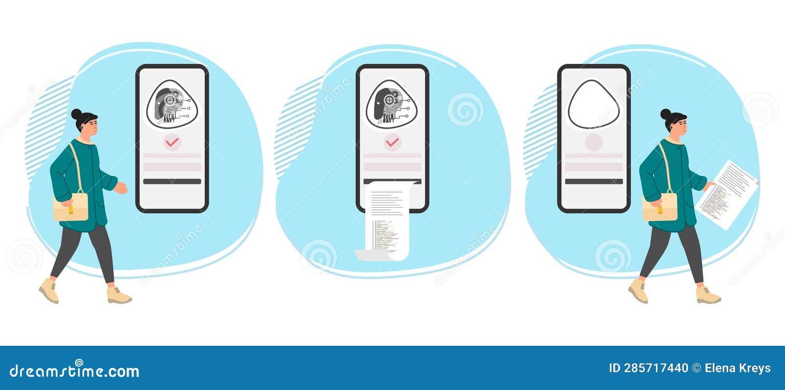 Neural Network Artificial Intelligence Bot People Stock Vector ...