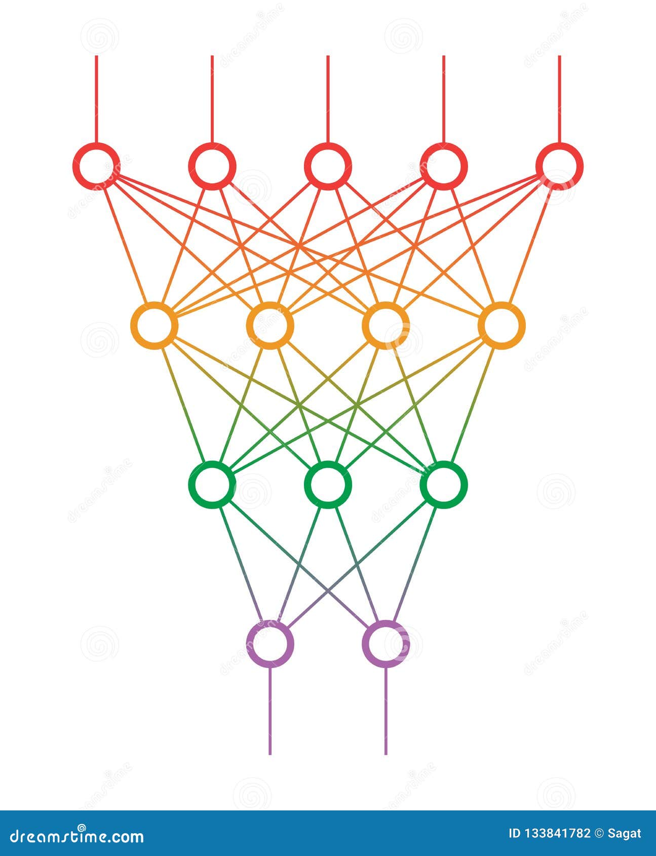 Neural Network. Artificial Intelligence Concept. Computer Neuron Net ...