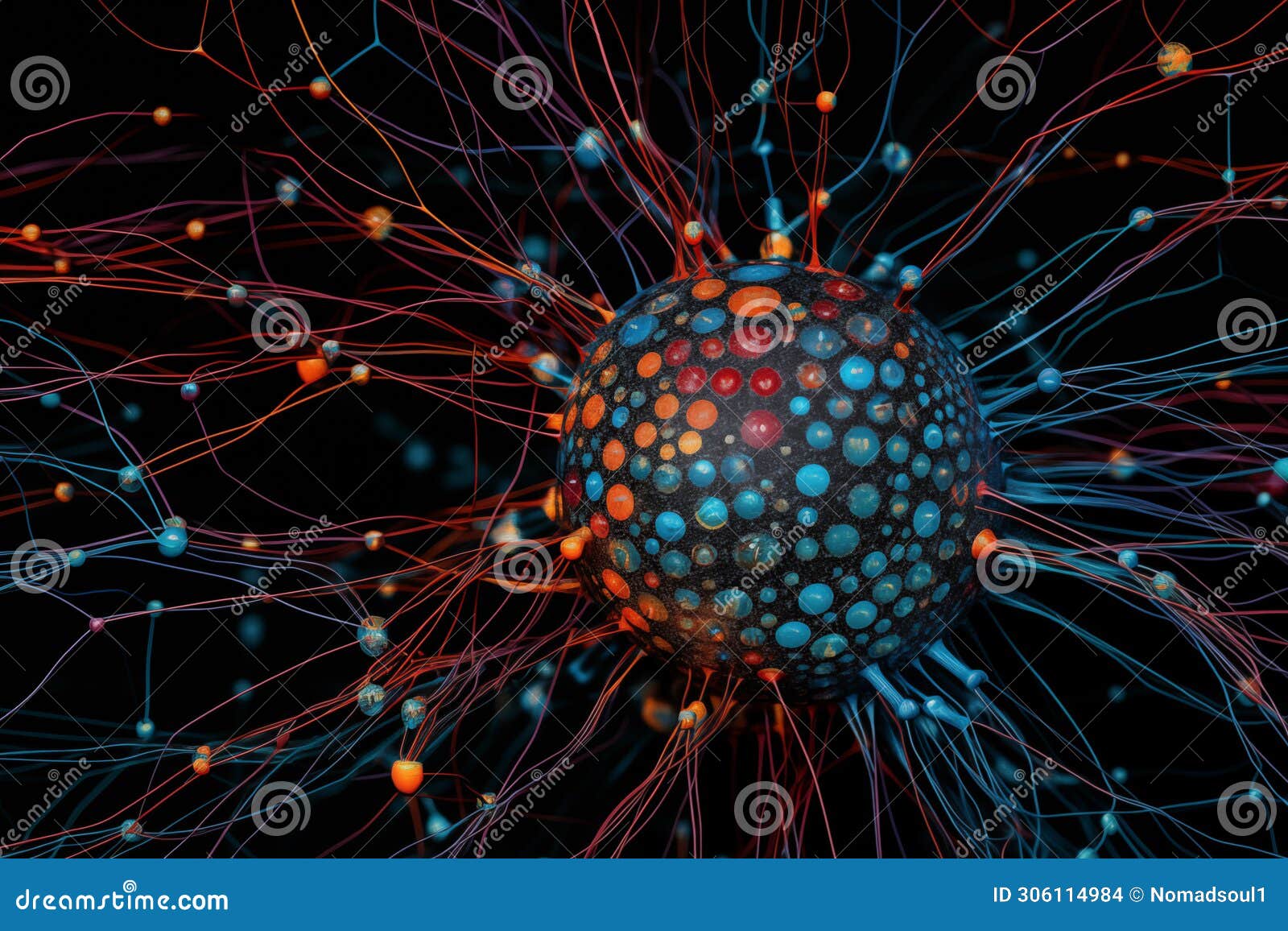 Neural Network and Artificial Intelligence Concept. Generative AI Stock Photo - Image of ...