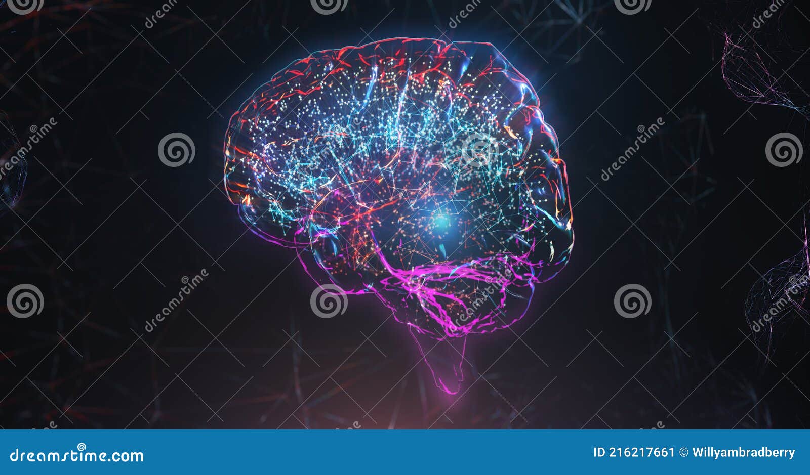Neural Network Cyber Brain Artificial Intelligence Stock Illustration ...