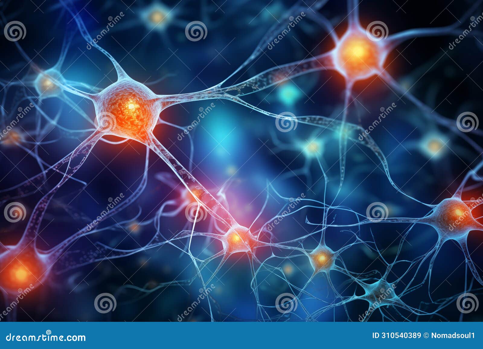 Neural Network, Artificial Intelligence Synapse Connection. Generative AI Stock Image - Image of ...