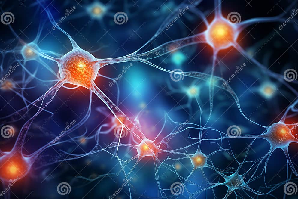 Neural Network, Artificial Intelligence Synapse Connection. Generative ...