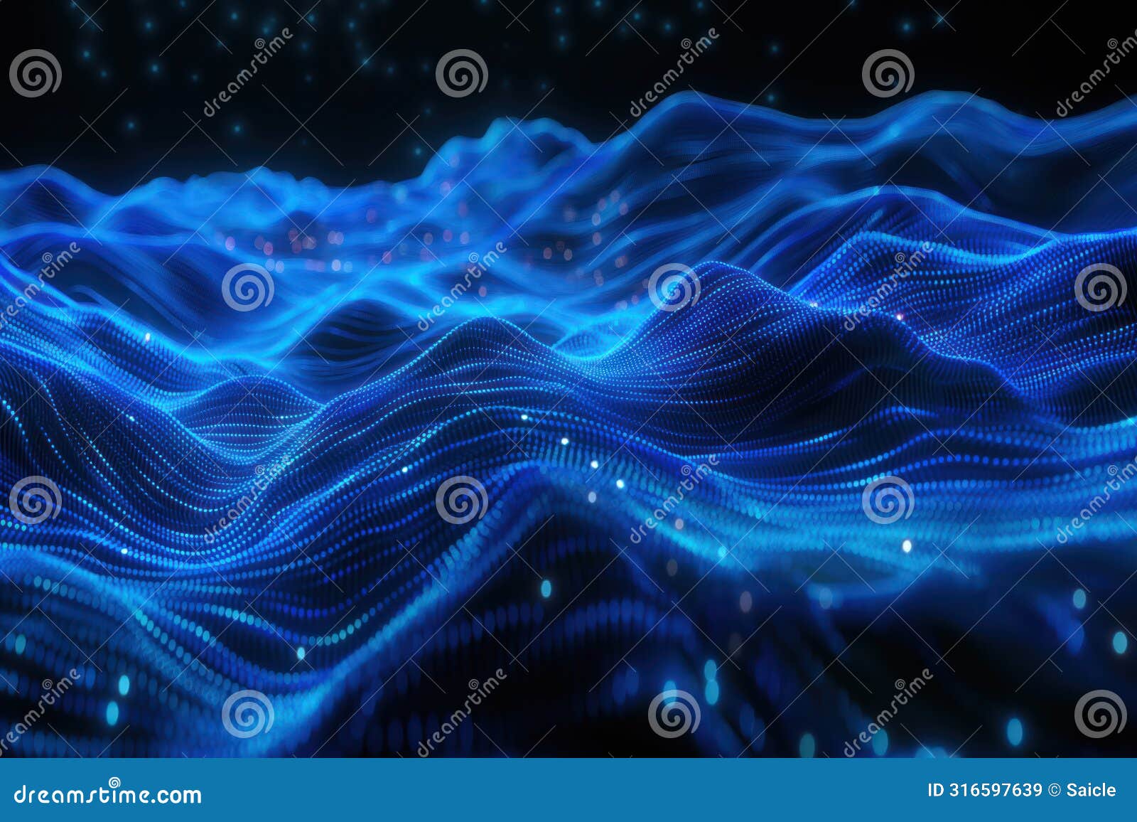 Neural Network Artificial Intelligence Tech Abstract Neon Background ...
