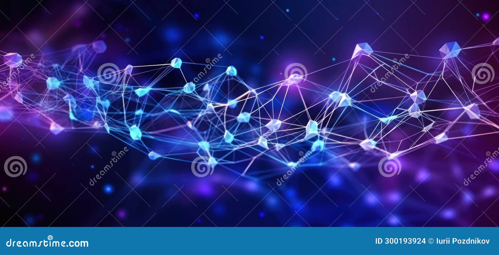 Neural Network Background in Blue and Pink Tones Stock Photo - Image of ...