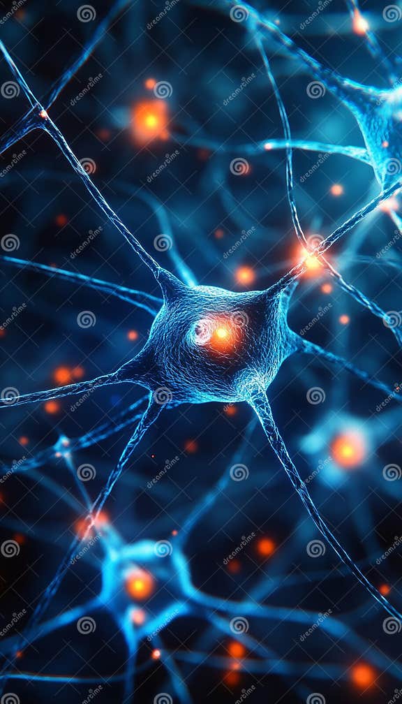 Neural Network, Brain Activity, Synaptic Connections. 3D Illustration ... Neural Network, Brain Activity, Synaptic Connections. 3D Illustration ...