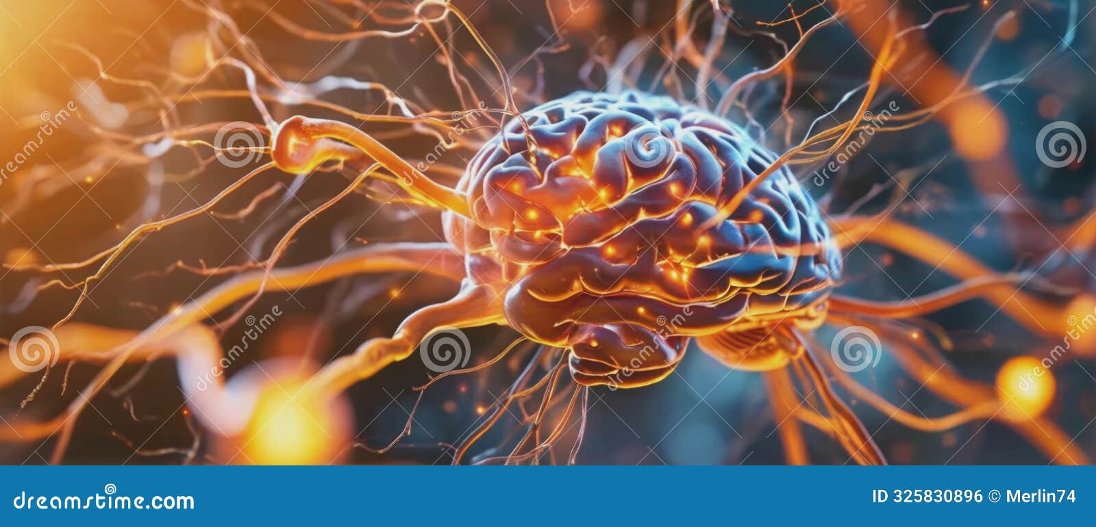 Neural Network Brain, Synapse Connections, Brain Stimulation or ...