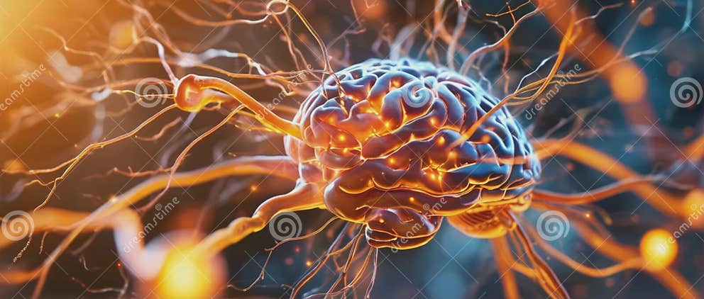 Neural Network Brain, Synapse Connections, Brain Stimulation or ...