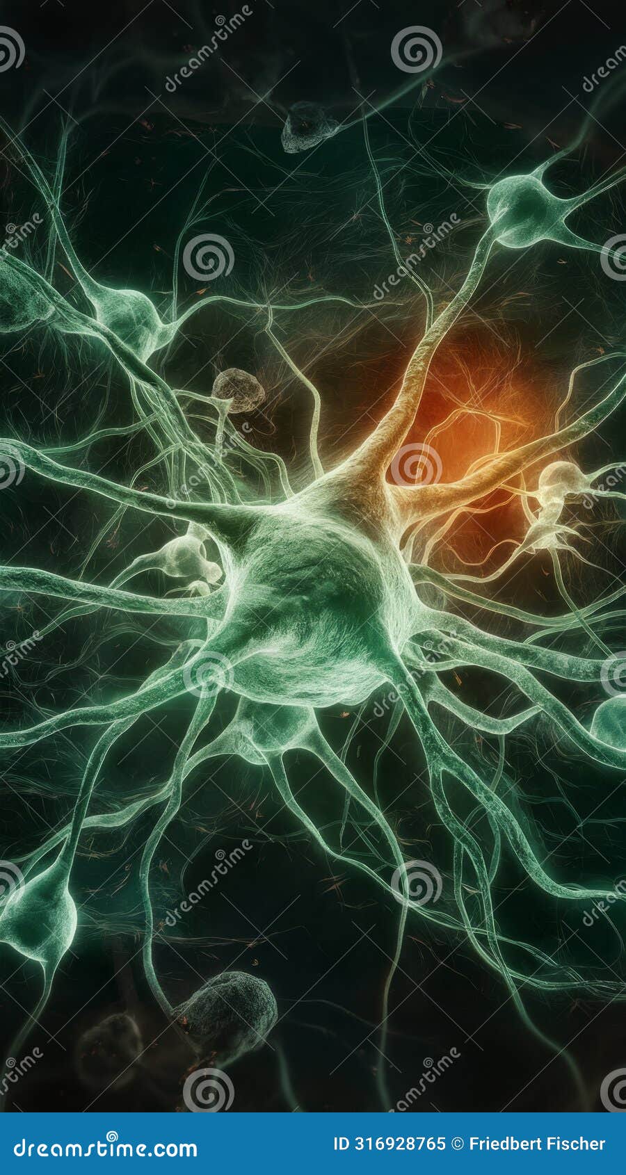 Neural Network Close-up: Complex Branching Neurons Illuminated in Vivid ... Neural Network Close-up: Complex Branching Neurons Illuminated in Vivid ...