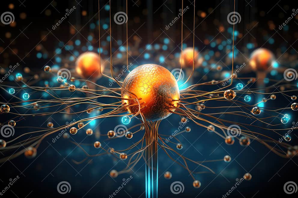 Neural Network Complexity Visualization AI Generated Stock Illustration - Illustration of ...