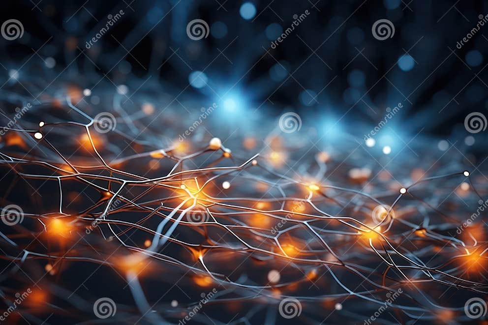 Neural Network Complexity Visualization AI Generated Stock Illustration - Illustration of ...