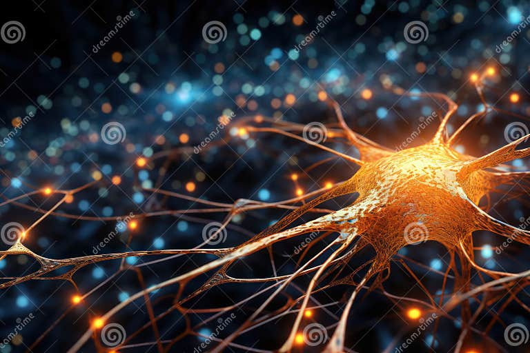 Neural Network Complexity Visualization AI Generated Stock Illustration - Illustration of neural ...