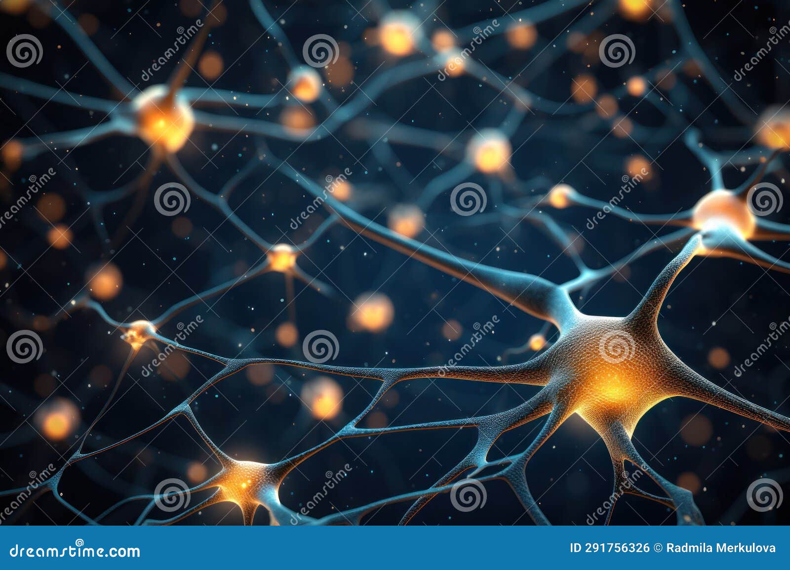 Neural Network Composed of Interconnected Neurons Stock Illustration ...