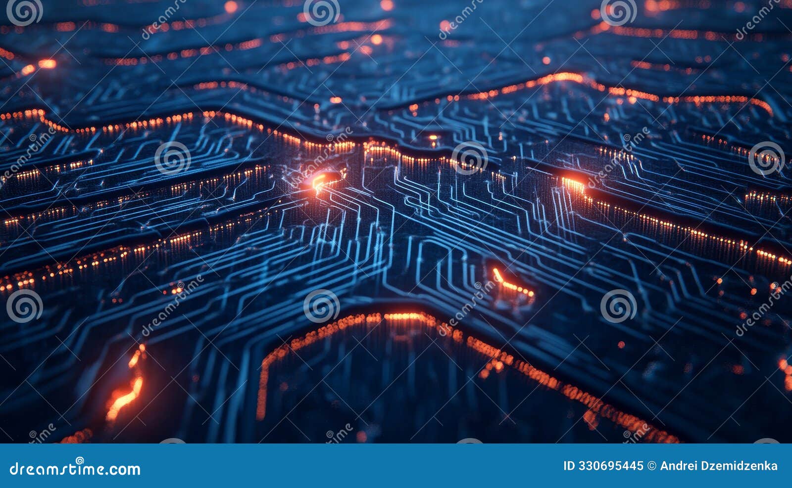 The Neural Network Concept is an Abstract Illustration of a High-tech ...