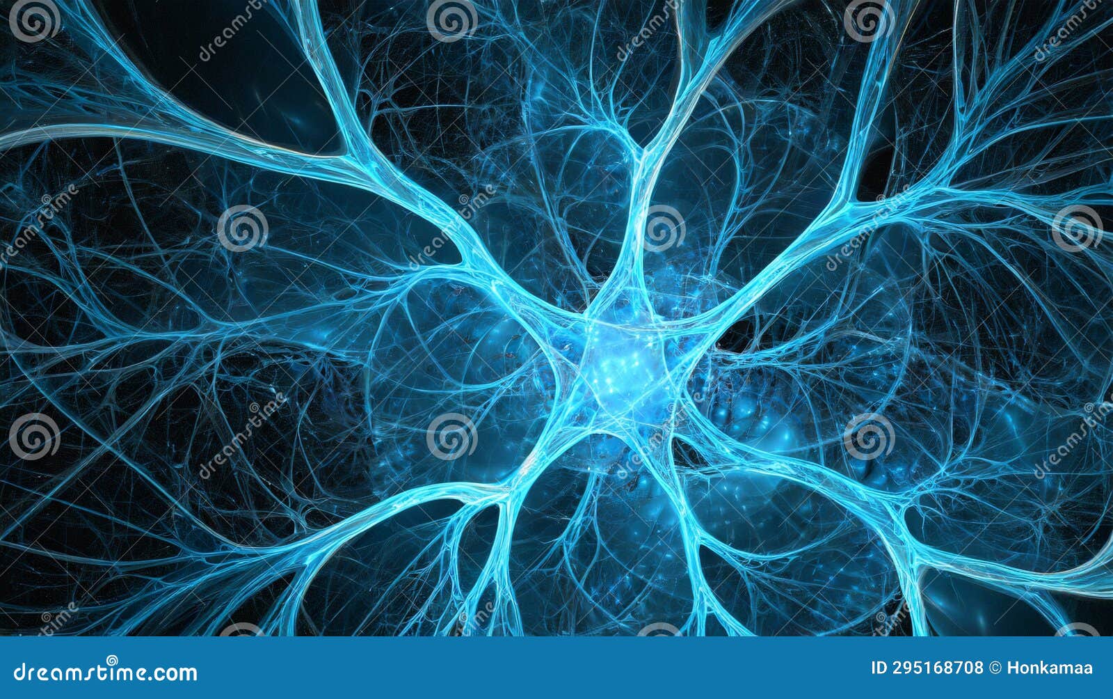 Neural network concept stock illustration. Illustration of futuristic ...