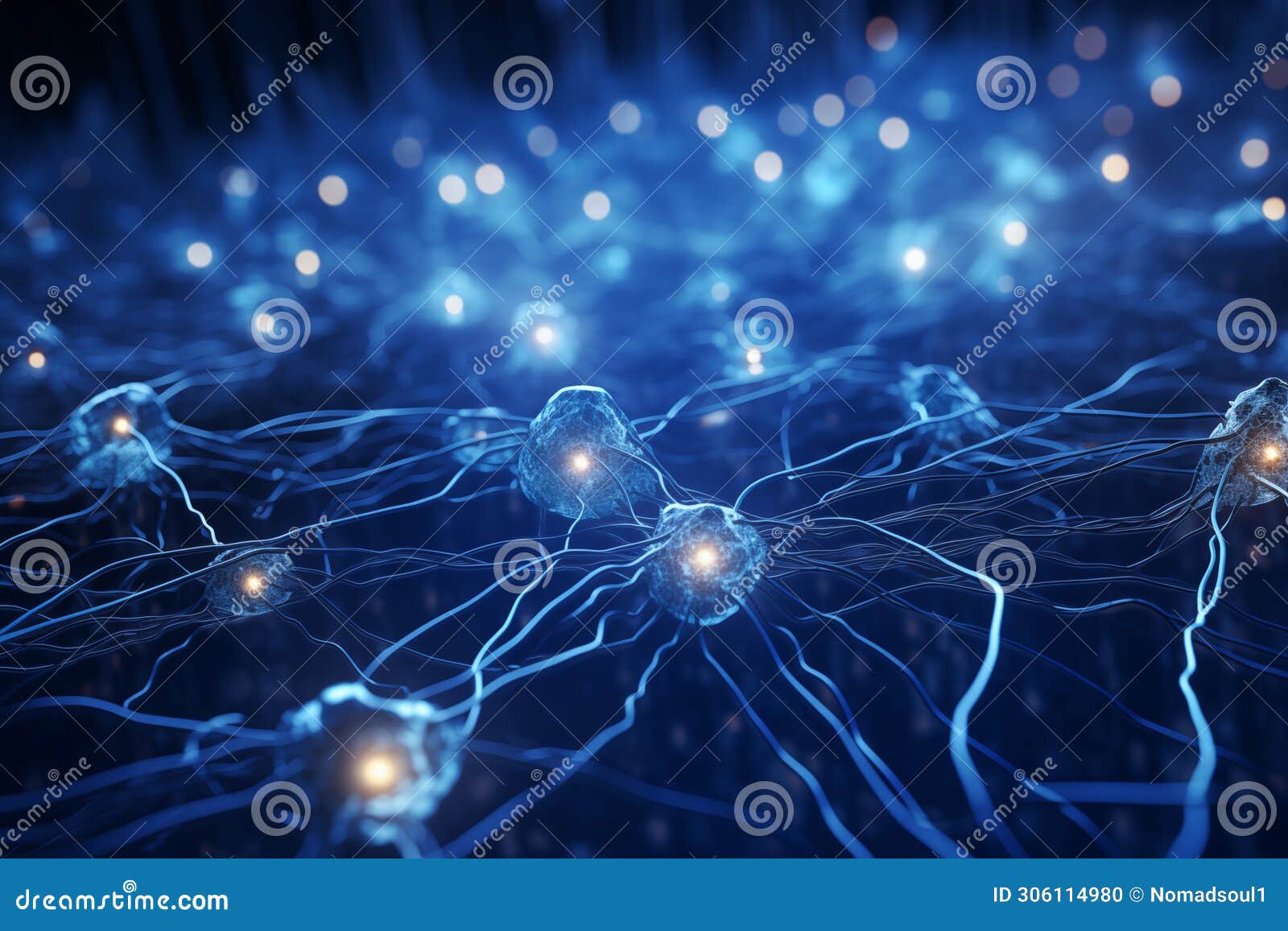 Neural Network Concept, Artificial Intelligence Synapse Connection. Generative AI Stock Photo ...