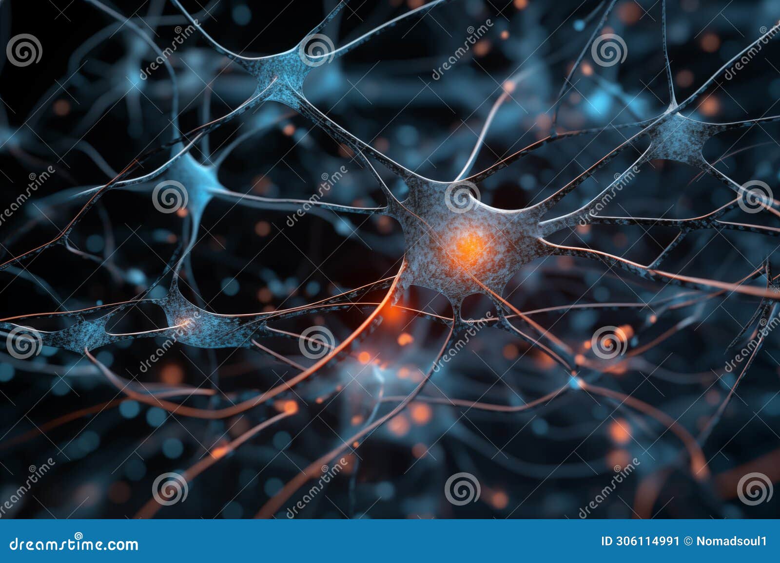 Neural Network Concept Artificial Intelligence Synapse Connection Generative Ai Stock Image