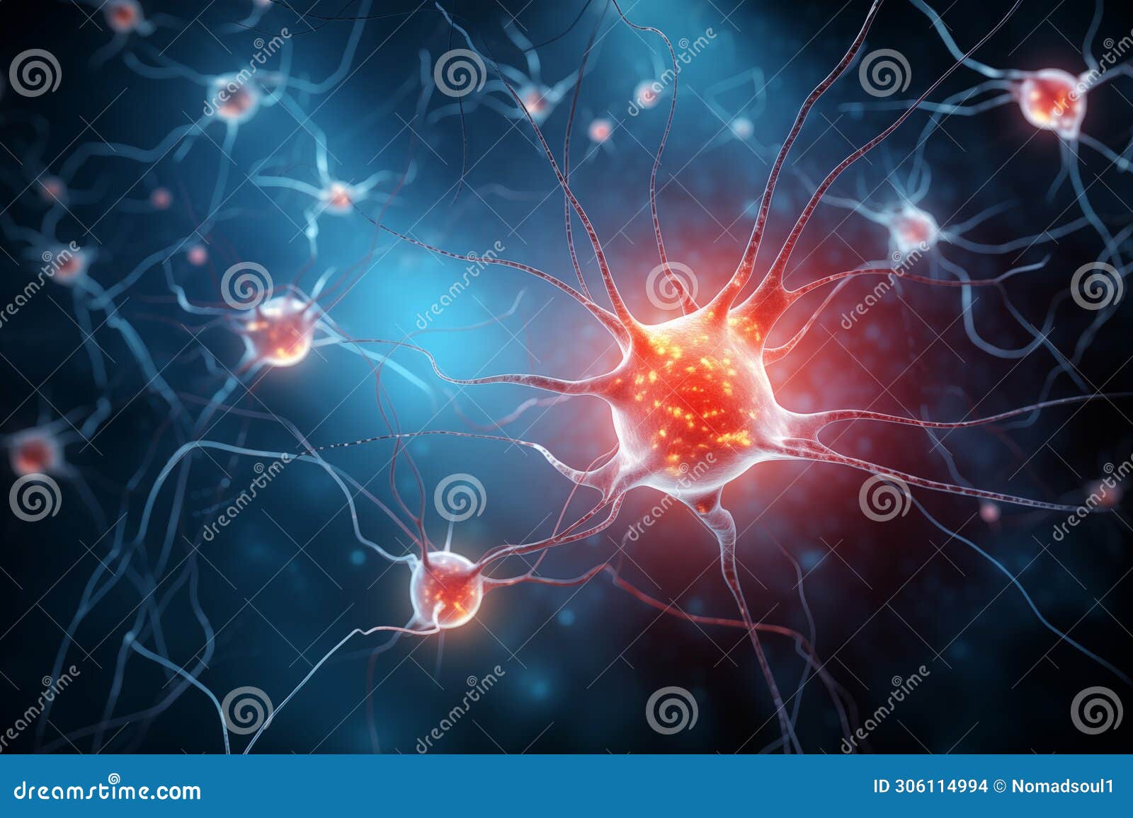 Neural Network Concept, Artificial Intelligence Synapse Connection. Generative AI Stock Photo ...