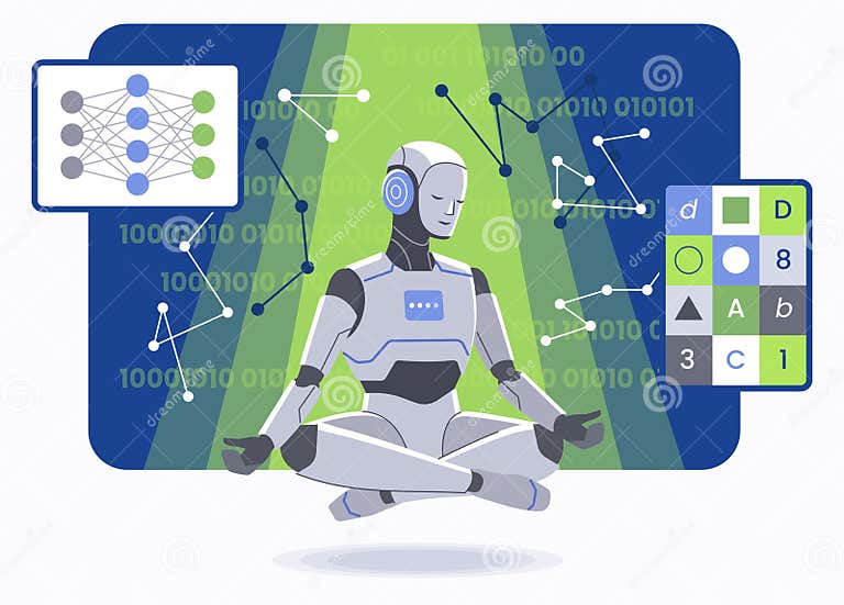 Neural Network Concept. Artificial Intelligence Technology Training ...